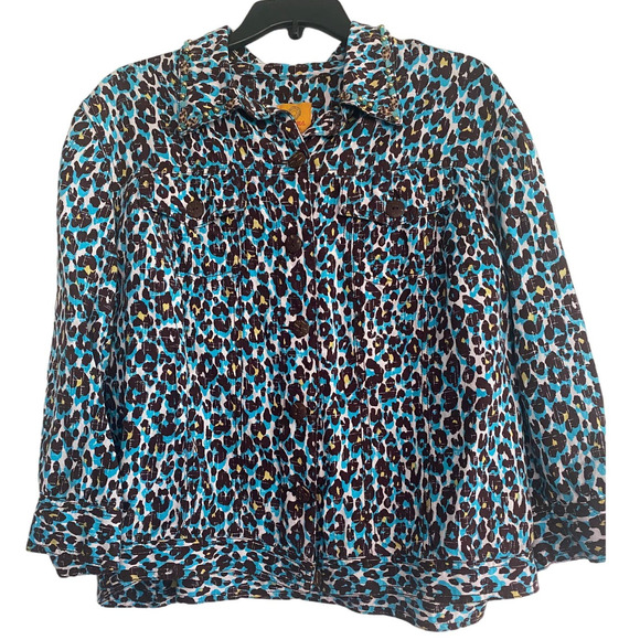 Ruby Rd. | Tops | Ruby Rd Womens Size 6w Shacket Turquoise Brown Full ...